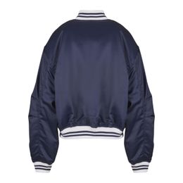 Karl Kani Damen Collegejacke "Karl Kani Signature Bowling Jacket", blau, Gr. S, 65% Polyester, 35% Baumwolle, Jacken