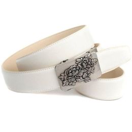 Anthoni Crown Herren Lederg&uuml;rtel, wei&szlig;, Gr. 120, genarbt, Leder, G&uuml;rtel