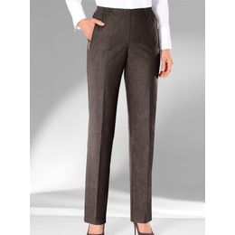 Adelina Damen Webhose, braun, Gr. 50, meliert, 66% Polyester, 32% Viskose, 2% Elasthan, Hosen