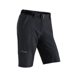 Maier Sports Damen Funktionsshorts "Lawa", schwarz, Gr. 40, 90% Polyamid, 10% Elasthan, Hosen, Damen Shorts, kurze Wanderhose, Outdoorhose mit 2