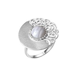 Vivance Damen Fingerring "925/- Sterling Silber rhodiniert", 058 (18,5), Silber 925 (Sterlingsilber), wei&szlig;, Silber 925 (Sterlingsilber), Fingerringe