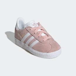 M&auml;dchen Sneaker "GAZELLE COMFORT CLOSURE ELASTIC LACES KIDS", adidas originals, Gr. 25, pink, Leder, Synthetik, Schuhe, f&uuml;r Kinder