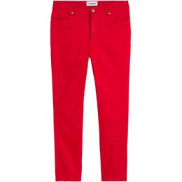 bonprix Damen Stretch-Hose "Stretchhose aus Baumwolle", rot, Gr. 44, Obermaterial: 61% Baumwolle, 37% Polyester, 2% Elasthan, Hosen, aus Baumwolle,