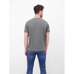 Lerros Herren T-Shirt, grau, Gr. S, unifarben, Single Jersey, Obermaterial: 100% Baumwolle, Shirts, im Basic-Look