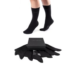 Camano Herren Socken "7er Pack", Gr. 43, schwarz, 80% Baumwolle, 17% Polyamid, 3% Elasthan, uni, Socken