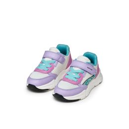 Geox M&auml;dchen Sneaker "J LOFTUS GIRL", Gr. 38lila, gr&uuml;n, Lederimitat, Textil, Glitzermuster, kontrastfarbene Details, Schuhe, Slipper mit praktischem