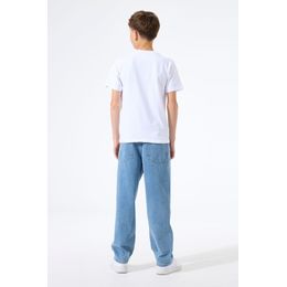 Garcia Jungen Gerade Jeansmedium used, Gr. 134, unifarben, Denim/Jeans, Obermaterial: 100% Baumwolle, Jeans, im 5-Pocket-Style, f&uuml;r Boys