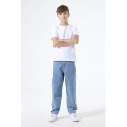 Garcia Jungen Gerade Jeansmedium used, Gr. 164, unifarben, Denim/Jeans, Obermaterial: 100% Baumwolle, Jeans, im 5-Pocket-Style, f&uuml;r Boys
