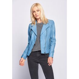 Maze Damen Lederjacke "Sally", blau, Gr. XXL, Obermaterial: 100% Lammleder; Futter: 100% Polyester, Jacken