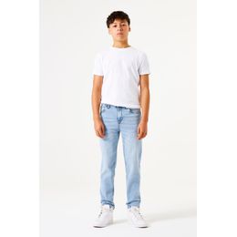 Garcia Jungen Dad-Jeans "Dalino", blau, Gr. 152, Denim/Jeans, Obermaterial: 99% Baumwolle, 1% Elasthan, Jeans, for Boys, mit Destroyed Effekten