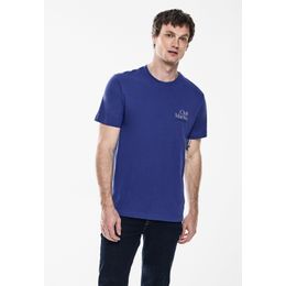 Street One MEN Herren T-Shirt, blau, Gr. S, unifarben, Web, 100% Baumwolle, Shirts, aus reiner Baumwolle
