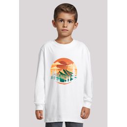F4NT4STIC Jungen T-Shirt "Sonnenuntergang Berglandschaft", wei&szlig;, Gr. 134, Obermaterial: 100% Baumwolle, Shirts, Premium Qualit&auml;t
