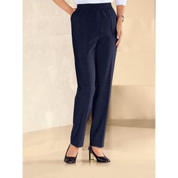 COME ON CLASSIC Damen Schlupfhose, blau, Gr. 23, meliert, unifarben, 53% Polyester, 43% Schurwolle, 4% Elasthan, Hosen