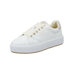 Gant Damen Plateausneaker "Gant Sneaker Leder", Gr. 39, wei&szlig;, Leder, Schuhe
