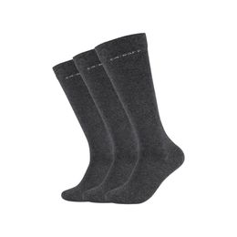 Camano Damen Kniestr&uuml;mpfe "Kniestr&uuml;mpfe 3er Pack", Gr. 43, schwarz, 80% Baumwolle, 17% Polyamid, 3% Elasthan, uni, Socken