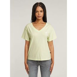 G-Star Raw G-STAR Damen T-Shirt "Open V-Neck Relaxed Top", gr&uuml;n, Gr. S, Obermaterial: 100% Baumwolle, Shirts
