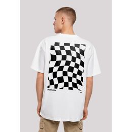 F4NT4STIC Herren T-Shirt "Wavy Schach Muster", wei&szlig;, Gr. XS, Obermaterial: 100% Baumwolle, Shirts, Print
