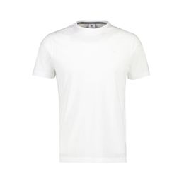 Lerros Herren T-Shirt, wei&szlig;, Gr. L, unifarben, Single Jersey, Obermaterial: 100% Baumwolle, Shirts, im Basic-Look