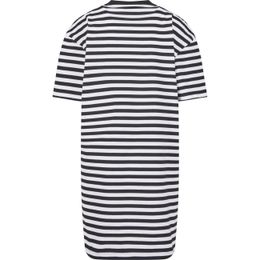 Urban Classics Damen Shirtkleid "Urban Classics Damen Ladies Oversized Striped Tee Dress", schwarz-wei&szlig;, Gr. M, 100% Baumwolle, Kleider