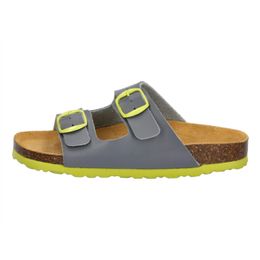 Lico M&auml;dchen Pantolette "Pantolette Bioline Kids", Gr. 32, grau, Synthetik, Schuhe