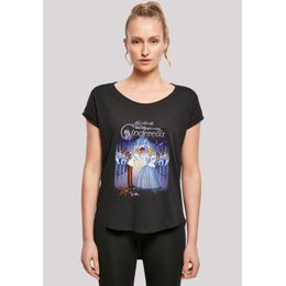 F4NT4STIC Damen T-Shirt "Disney Cinderella Aschenputtel Collage Poster", schwarz, Gr. XS, Obermaterial: 100% Baumwolle, Shirts, Print