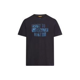 Camel Active Herren T-Shirtschwarz navy, Gr. XXXL, bedruckt, Jersey, Obermaterial: 100% Baumwolle, Shirts, mit Print
