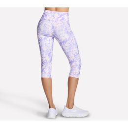 Skechers Damen Caprileggings "GOFLEX PRINTED HW CAPRI"coastal breeze, Gr. XXXL, Obermaterial: 88% Nylon, 12% Elasthan, Hosen, sportlicher Stil, f&uuml;r
