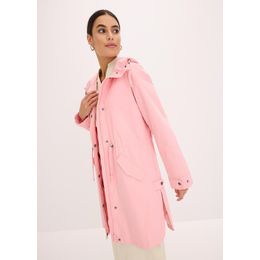 bonprix Long-Parka mit Kapuze, rosa, Gr.42, bequemer Parka mit Kapuze, 65% Baumwolle