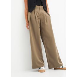 bonprix Bundfaltenhose, gr&uuml;n