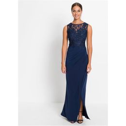 bonprix Maxikleid mit Spitze, blau, Gr.44/46 (L), Elegant und Feminin: Abendkleid mit Spitze