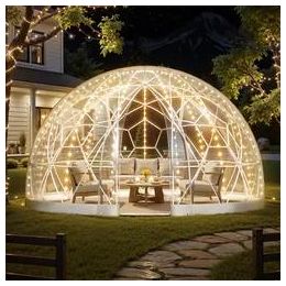 VEVOR Gartenkuppel, 2,9x1,7 m gro&szlig;es transparentes Blasenzelt f&uuml;r 2&ndash;4 Personen, geod&auml;tisches Kuppelgew&auml;chshaus mit Fenster, PVC-Zelt f&uuml;r Hinterhof, Terrasse, Camping, Party, Hochzeit