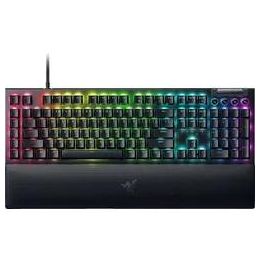 Razer Blackwidow V4 Snap Tap Deutsches Layout, Gaming Tastatur, Mechanisch, Razer Green, kabelgebunden, Schwarz