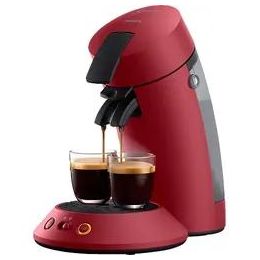 Philips SENSEO&reg; CSA210/90 Original Plus 2-Tassen-Funktion, Milder oder starker Kaffee, 0.7L Wassertank, Padmaschine, Dunkelrot