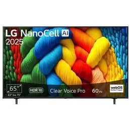 LG NanoCell TV 65NANO80A6B (Flat, 65 Zoll / 165 cm, UHD 4K, SMART TV)