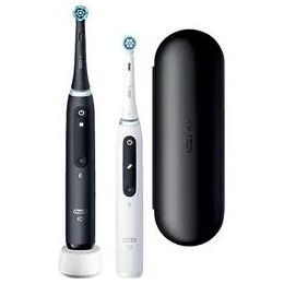 Oral-B iO Series 5 Duopack, Reiseetui, Elektrische Zahnb&uuml;rste Matt Black/Quite White, Reinigungstechnologie: Mikrovibrationen