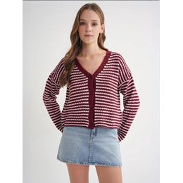 Mixray Knit Cardigan female Red size S/L