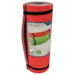 Robuste Fitnessmatte Yogamatte Rot grau 180 x 50 x 1,2 cm