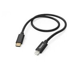 Hama 201546 Ladekabel Fabric USB-C zu Lightning Nylon 1,5m schwarz