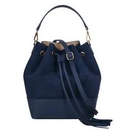 Umh&auml;ngetasche Samantha Look, Damen, Gr. B/H/T: 21cm x 28cm x 15cm onesize, blau, Leder, Taschen Umh&auml;ngetasche, echt Leder, Made in Italy