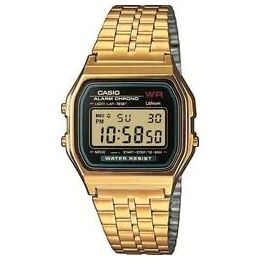 Chronograph Casio VINTAGE "A159WGEA-1EF", gold (goldfarben), Armbanduhren, Damen, Chronograph, Quarzuhr, Armbanduhr, Damen, Herren, digital, retro, Stoppfunktion