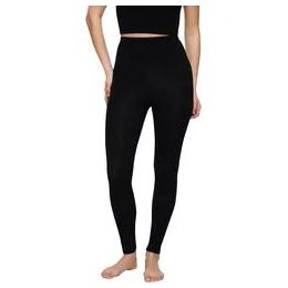 Leggings Triumph "Beauty Layers Leggings 04", Damen, Gr. L, N-Gr, schwarz, Single Jersey, Obermaterial: 48% Wolle, 48% Modal, 4% Elasthan, eng lang, Hosen Leggings, thermoregulierend