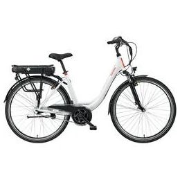 E-Bike Telefunken "Multitalent RC890" Gr. 49, wei&szlig; (wei&szlig;, schwarz), Elektrofahrr&auml;der, 49cm, 28 Zoll (71,12cm), Pedelec, Elektrofahrrad f&uuml;r Damen u. Herren, Topseller