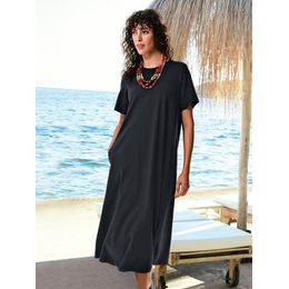Green Cotton - Jersey-Kleid Isa, schwarz, Gr. 50 / XL - Baumwolle