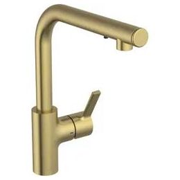 Ideal Standard Gusto Wand-K&uuml;chenarmatur A7817A2 brushed gold, mit Sensor-Fl&uuml;ssigseifenspender, Bausatz 2