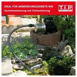T.I.P. GP 3000 INOX Gartenpumpe 30111 - Edelstahl, 2.950 l/h, 42 m F&ouml;rderh&ouml;he, 550 W, Jet-System, &Uuml;berlastschutz