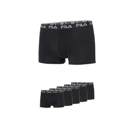 Boxer Fila "MAN BOXER SHORTS", Herren, Gr. M, schwarz, Jersey, Obermaterial: 95% Baumwolle, 5% Elasthan, bedruckt, unifarben, k&ouml;rpernah, Unterhosen Boxer, ohne Eingriff, mit Logobund, Topseller