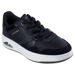 Sneaker Skechers "UNO CTL", Damen, Gr. 38, schwarz, Lederimitat, Veloursleder, Schuhe Sneaker, Retro Sneaker, Schn&uuml;rschuh mit Materialmix