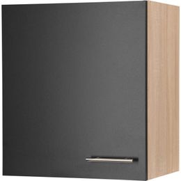 H&auml;ngeschrank respekta "Merle", schwarz, B:50cm H:56,1cm T:34,6cm, Schr&auml;nke, H&auml;ngeschrank, Breite 50 cm, mit Soft-Close Funktion, Stangengriffe aus Metall