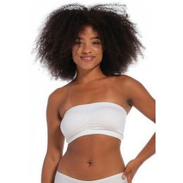 B&uuml;gelloser BH MAGIC BODYFASHION "Comfort Bandeau", Damen, Gr. L, N-Gr, wei&szlig;, Microtouch, Obermaterial: 90% Polyamid, 10% Elasthan, figurbetont, BHs B&uuml;gelloser BH, mit herausnehmbaren Pads