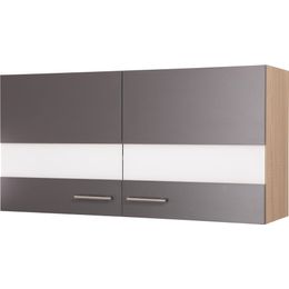 H&auml;ngeschrank respekta "Merle", grau, B:110cm H:56,1cm T:34,6cm, Schr&auml;nke, H&auml;ngeschrank, Breite 110 cm, mit Soft-Close Funktion, Stangengriffe aus Metall